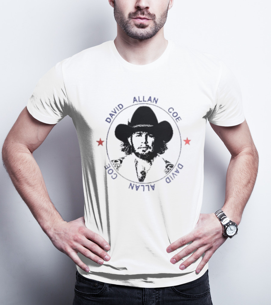 David Allan Coe DAC 18 X Rated Hits Outlaw Country Music Cowboy Hat Stars T-Shirt