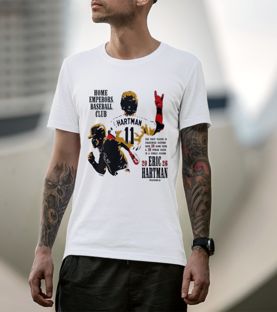 Eric Hartman Rome Emperors Baseball Club 2030 Season T-Shirt