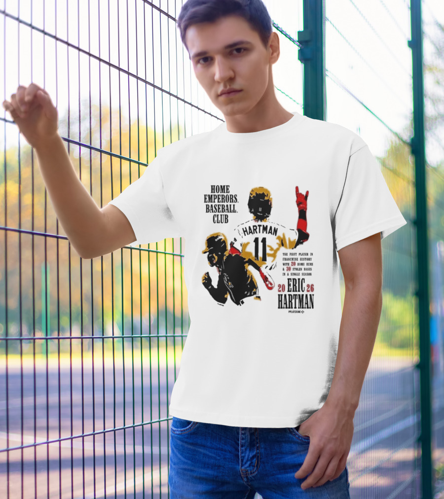 Eric Hartman Rome Emperors Baseball Club 2030 Season T-Shirt