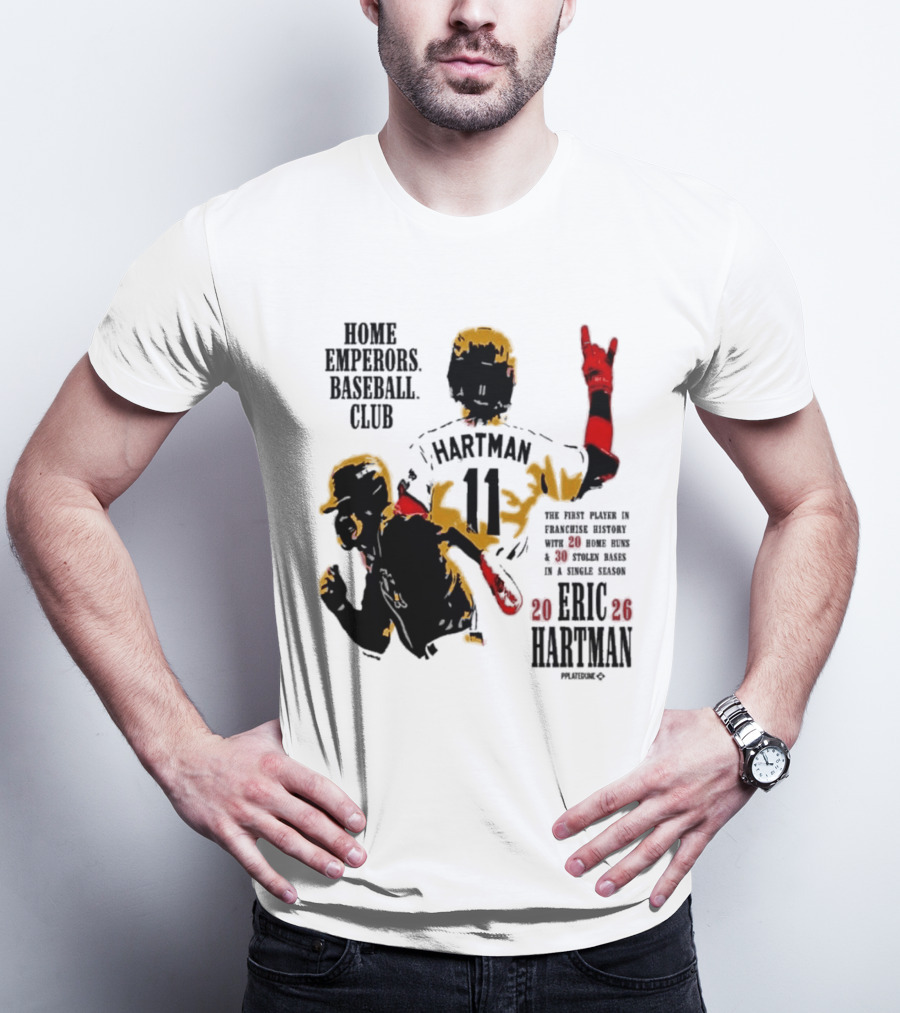 Eric Hartman Rome Emperors Baseball Club 2030 Season T-Shirt