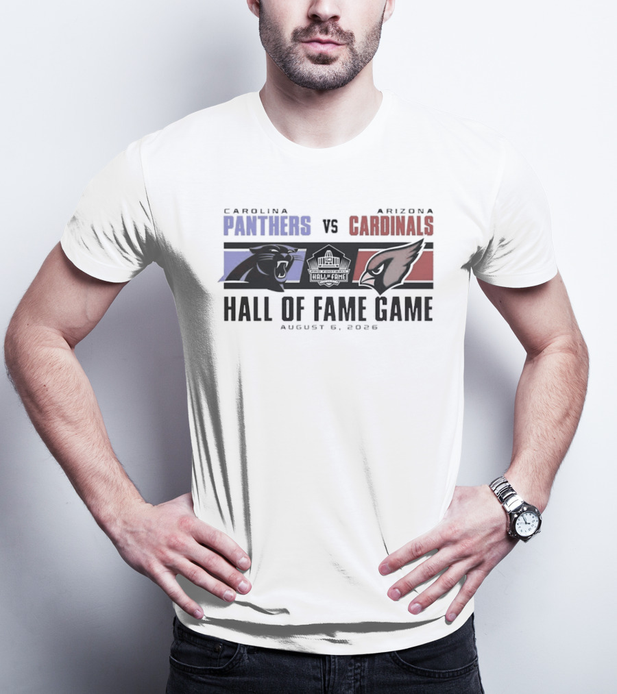 Carolina Panthers Vs Arizona Cardinals August 8 2026 Hall Of Fame Game T-Shirt