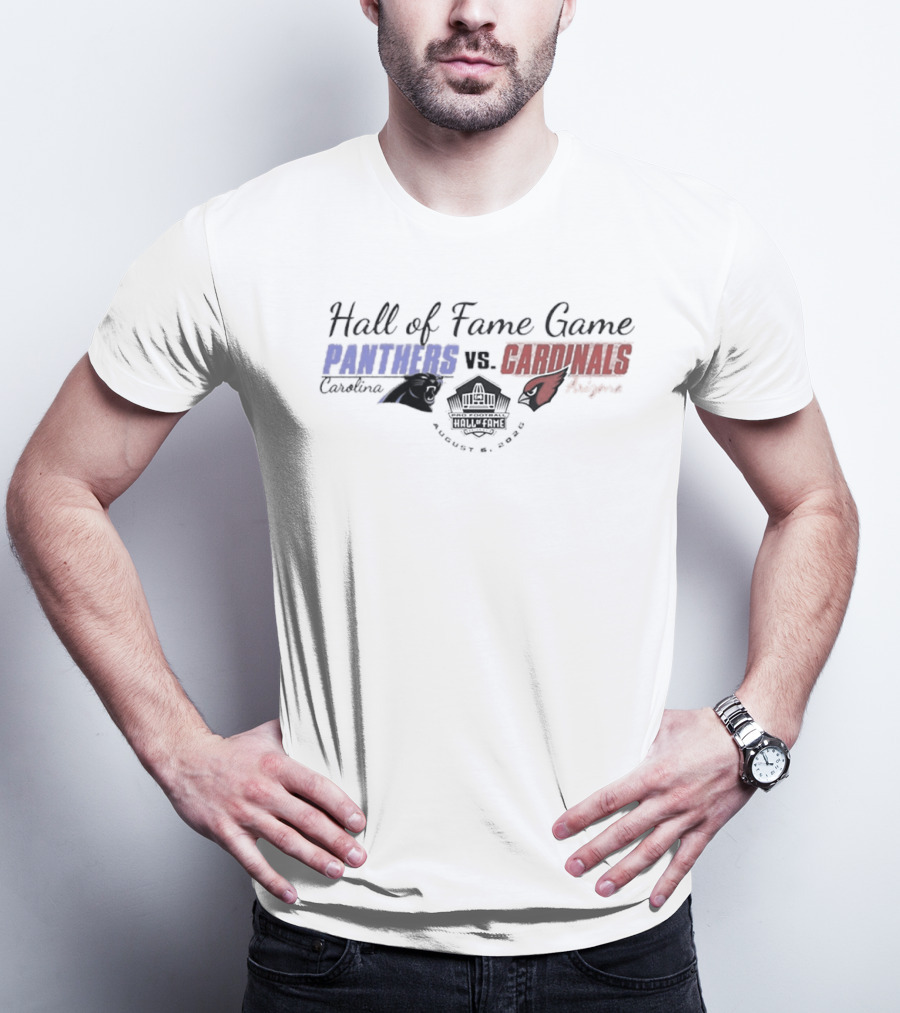 Carolina Panthers Vs Arizona Cardinals Hall Of Fame Game August 8 2026 Canton Ohio T-Shirt