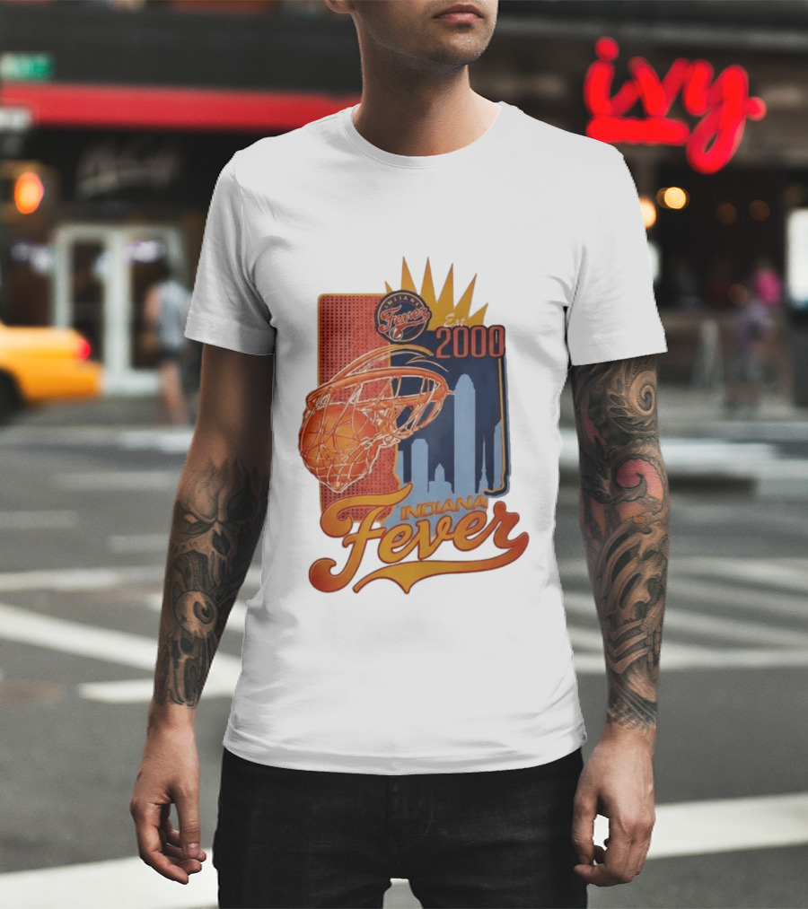 Indiana Fever Est 2000 Basketball Skyline T-Shirt