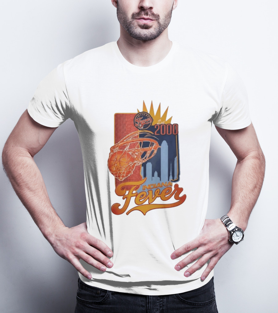 Indiana Fever Est 2000 Basketball Skyline T-Shirt