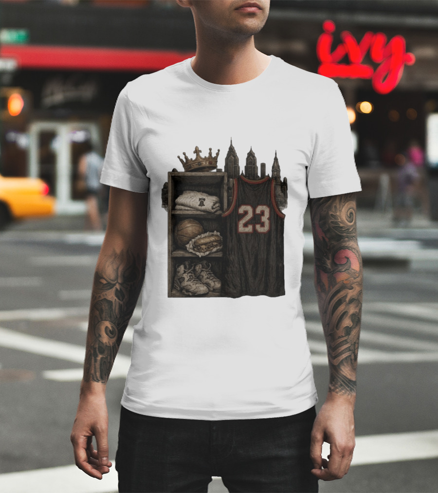 Lebron James King 23 Basketball Jersey Crown City Sports Locker T-Shirt