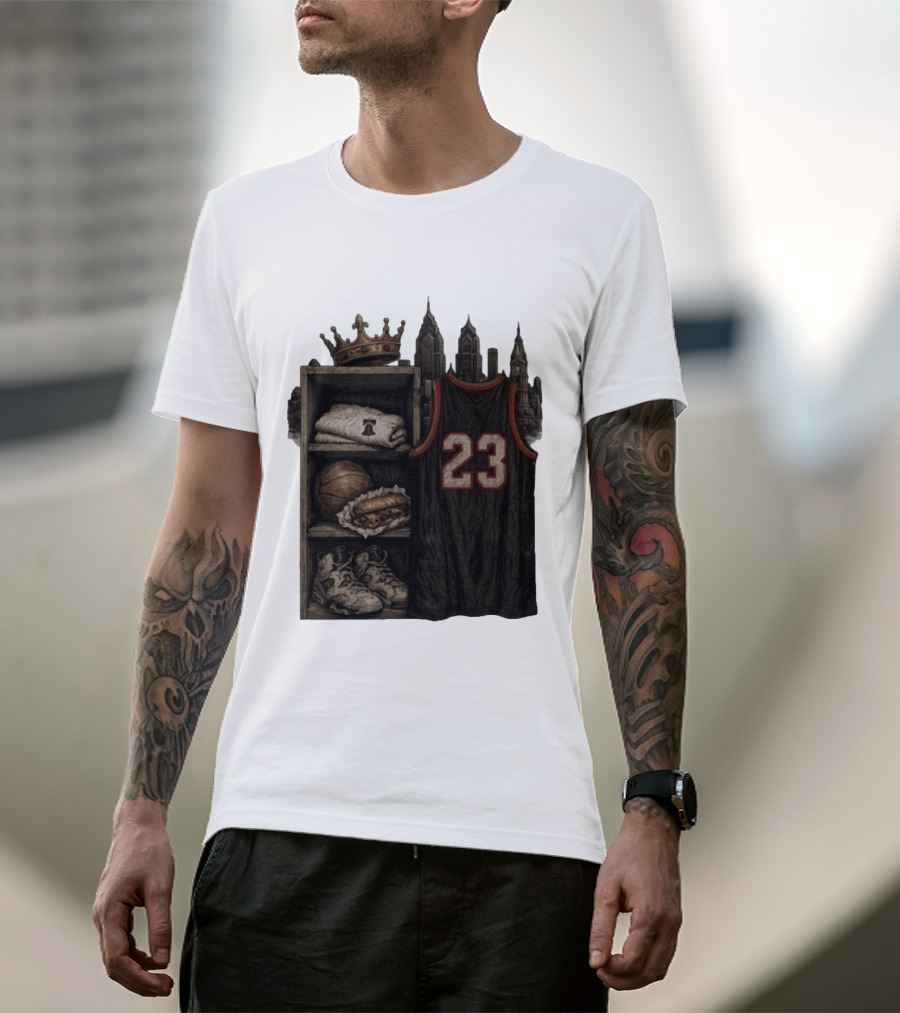 Lebron James King 23 Basketball Jersey Crown City Sports Locker T-Shirt