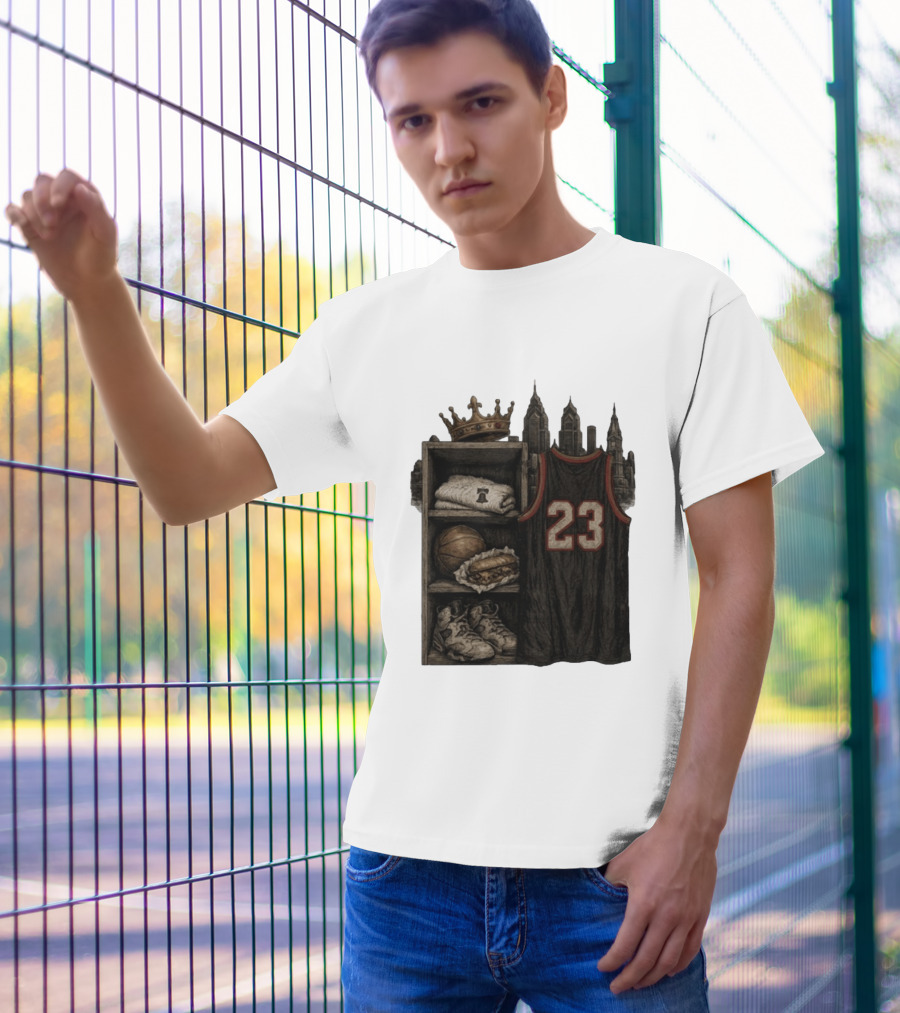 Lebron James King 23 Basketball Jersey Crown City Sports Locker T-Shirt