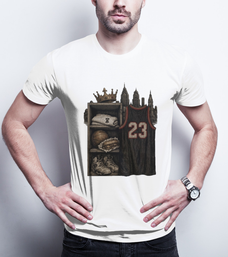 Lebron James King 23 Basketball Jersey Crown City Sports Locker T-Shirt