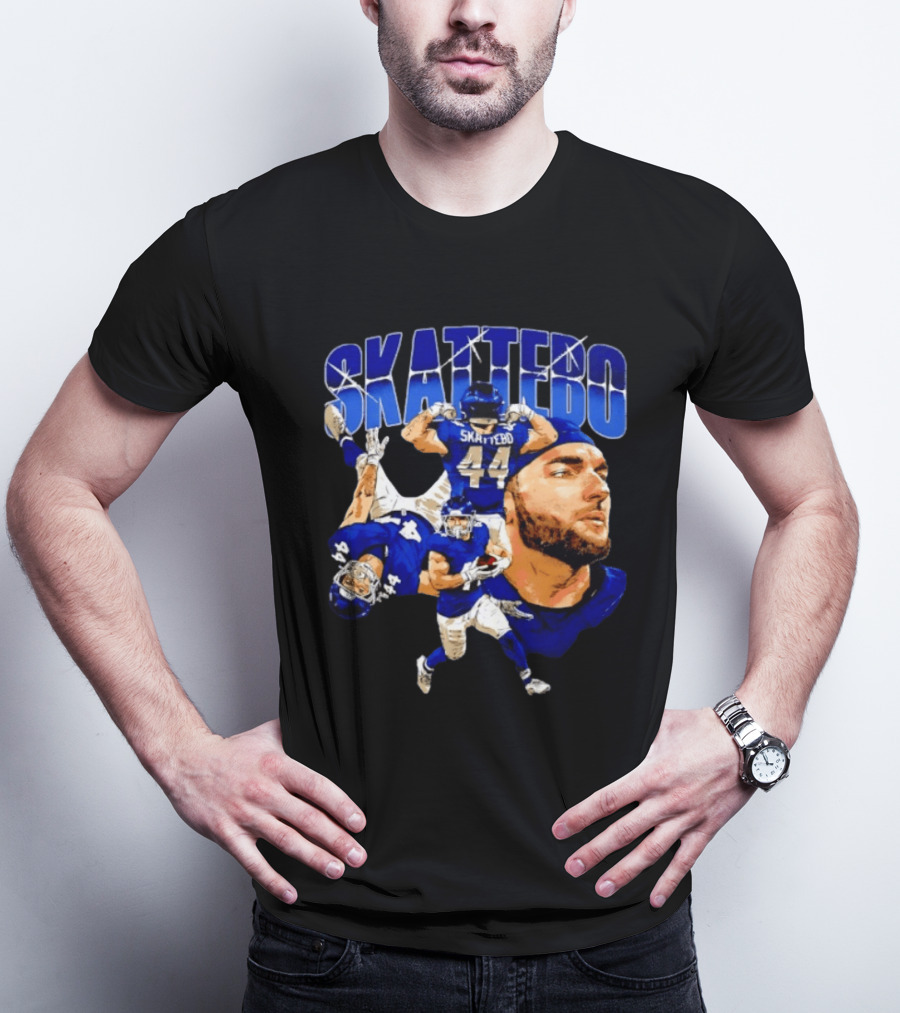 New York Giants Cameron Skattebo 44 Football Player Action Collage T-Shirt