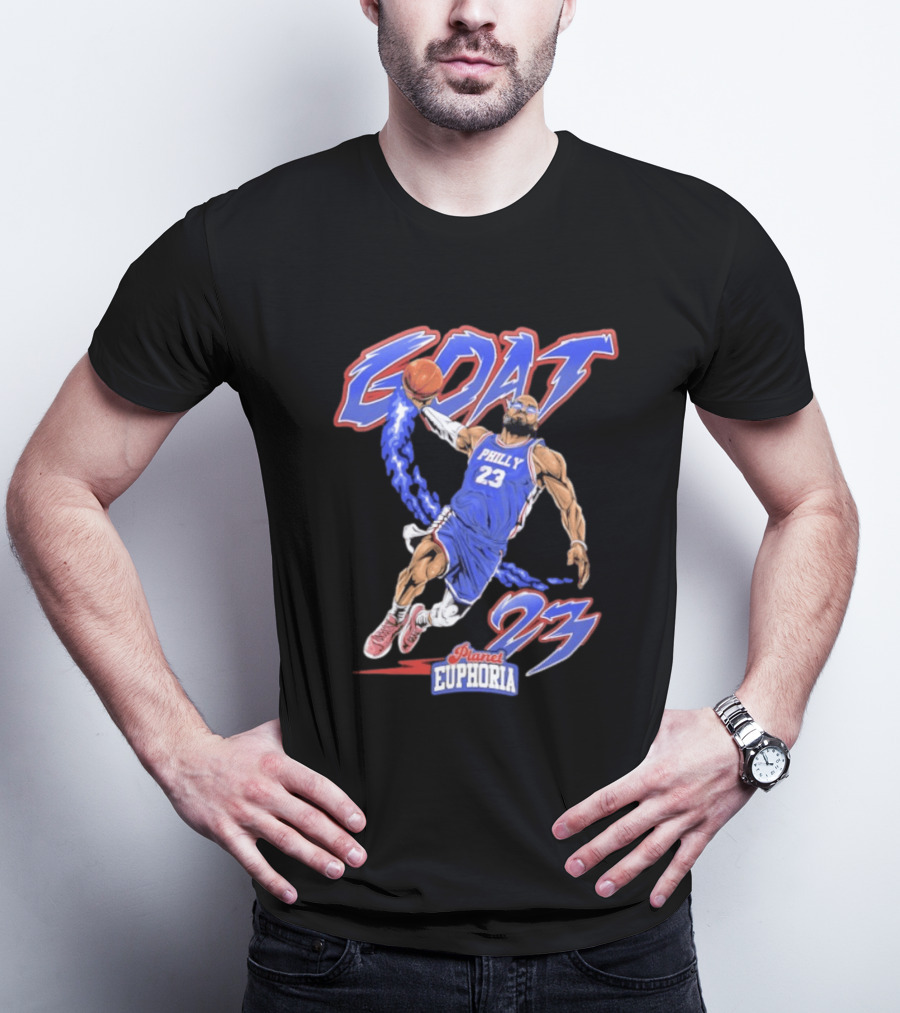 GOAT LeBron 23 Philly NBA Planet Euphoria Comic 2026 T-Shirt