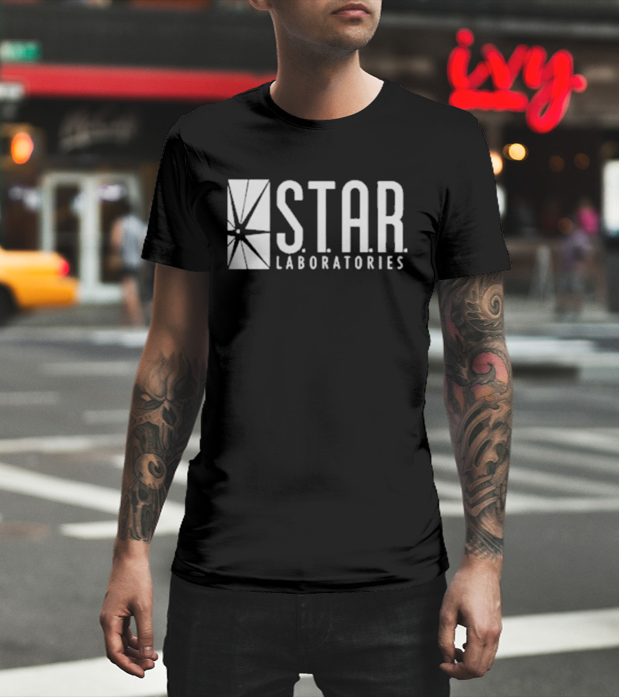 S.T.A.R. Laboratories Grant Gustin Barry Allen The Flash Dark Navy T-Shirt