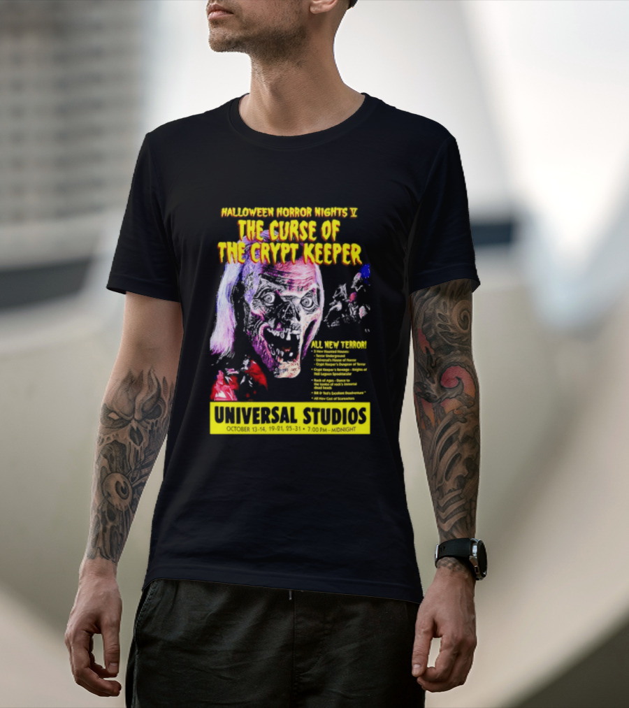 Halloween Horror Nights V The Curse Of The Crypt Keeper Universal Studios 40 Nights Of Terror Universal Studios Midnight T-Shirt