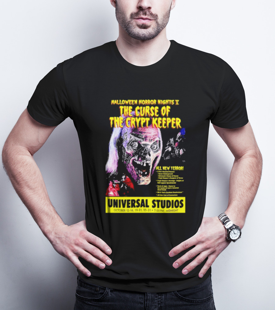 Halloween Horror Nights V The Curse Of The Crypt Keeper Universal Studios 40 Nights Of Terror Universal Studios Midnight T-Shirt