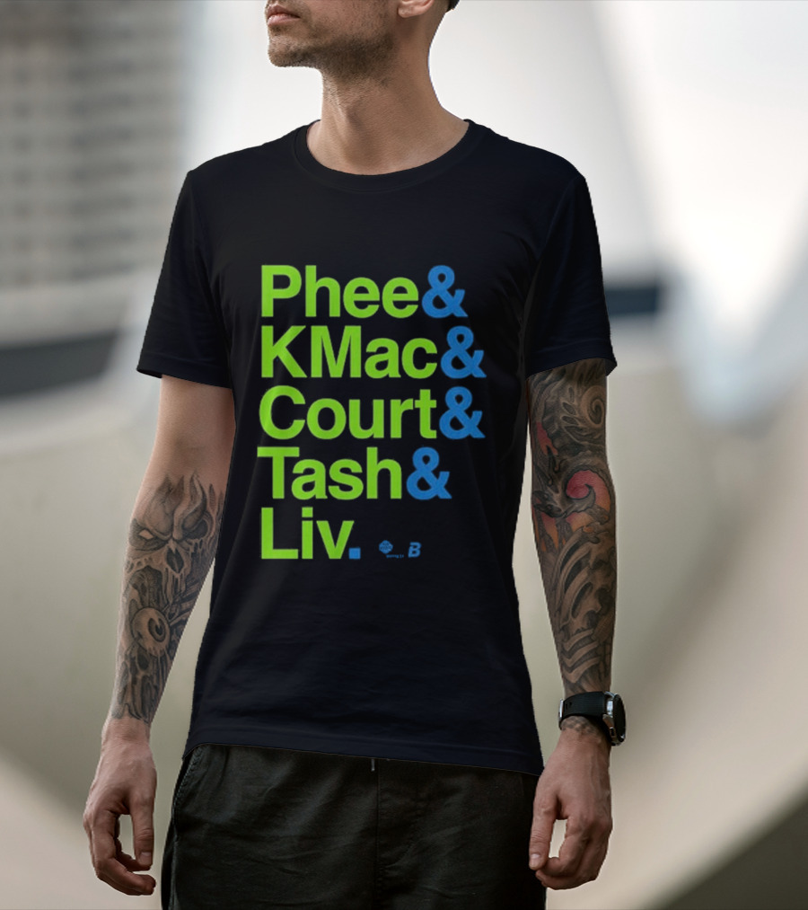 Minnesota Women's Basketball Phee & Kmac & Court & Tash & Liv Ampersand Stars 2026 T-Shirt