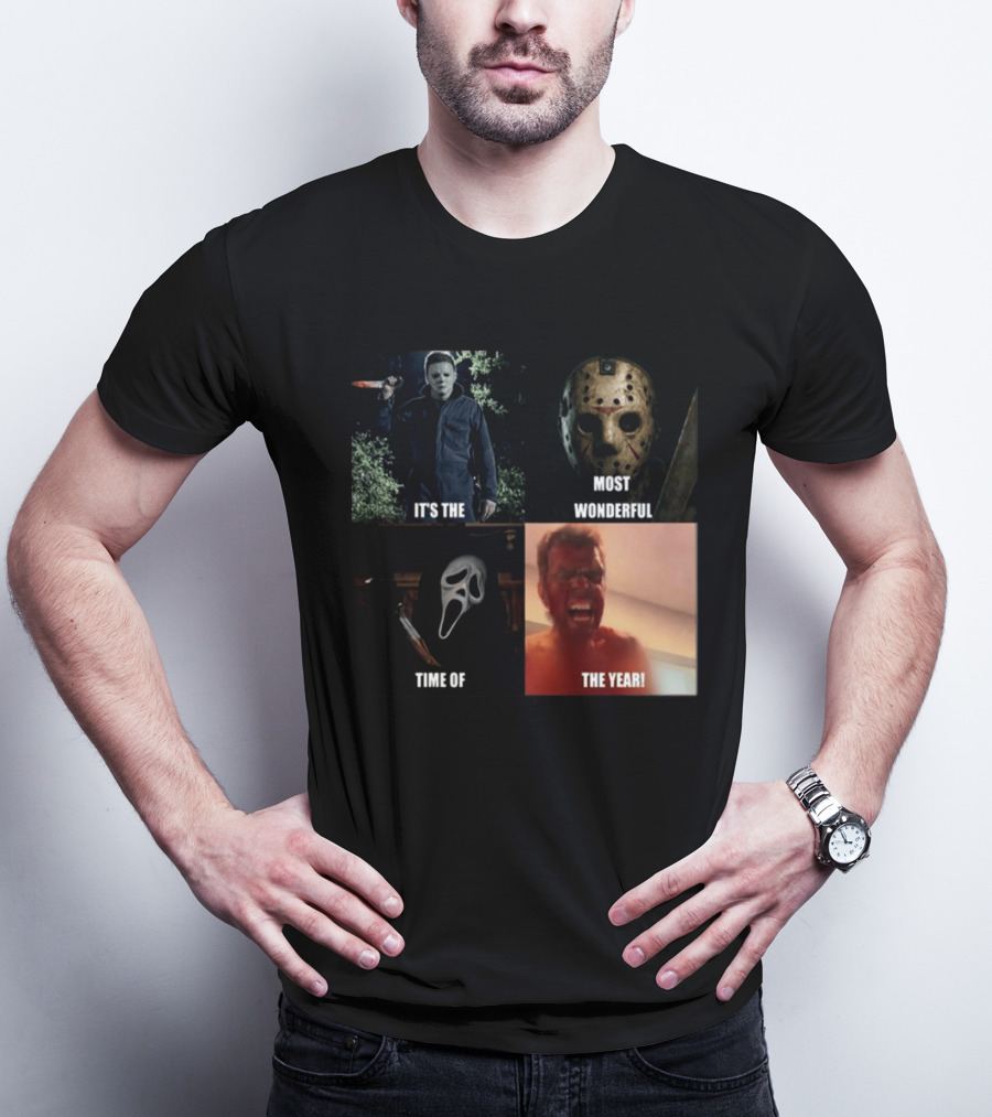 Halloween Horror Icons It's The Most Wonderful Time Of The Year T-Shirt