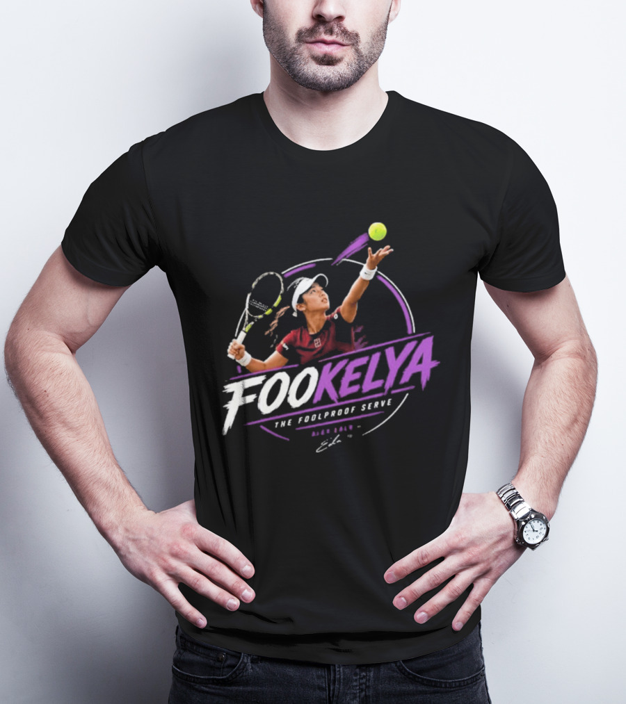 Fookelya The Poolproof Serve Tennis Player Action Serve T-Shirt
