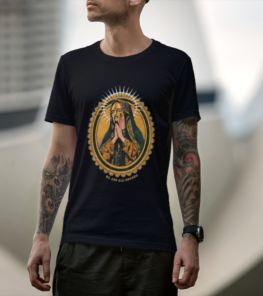 MF Doom We Are All Doomed Iconic Hip Hop Rap Prayer T-Shirt
