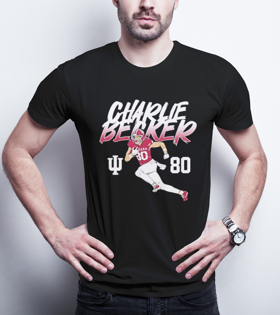 Charlie Becker Indiana Hoosiers 80 Pose With IU T-Shirt