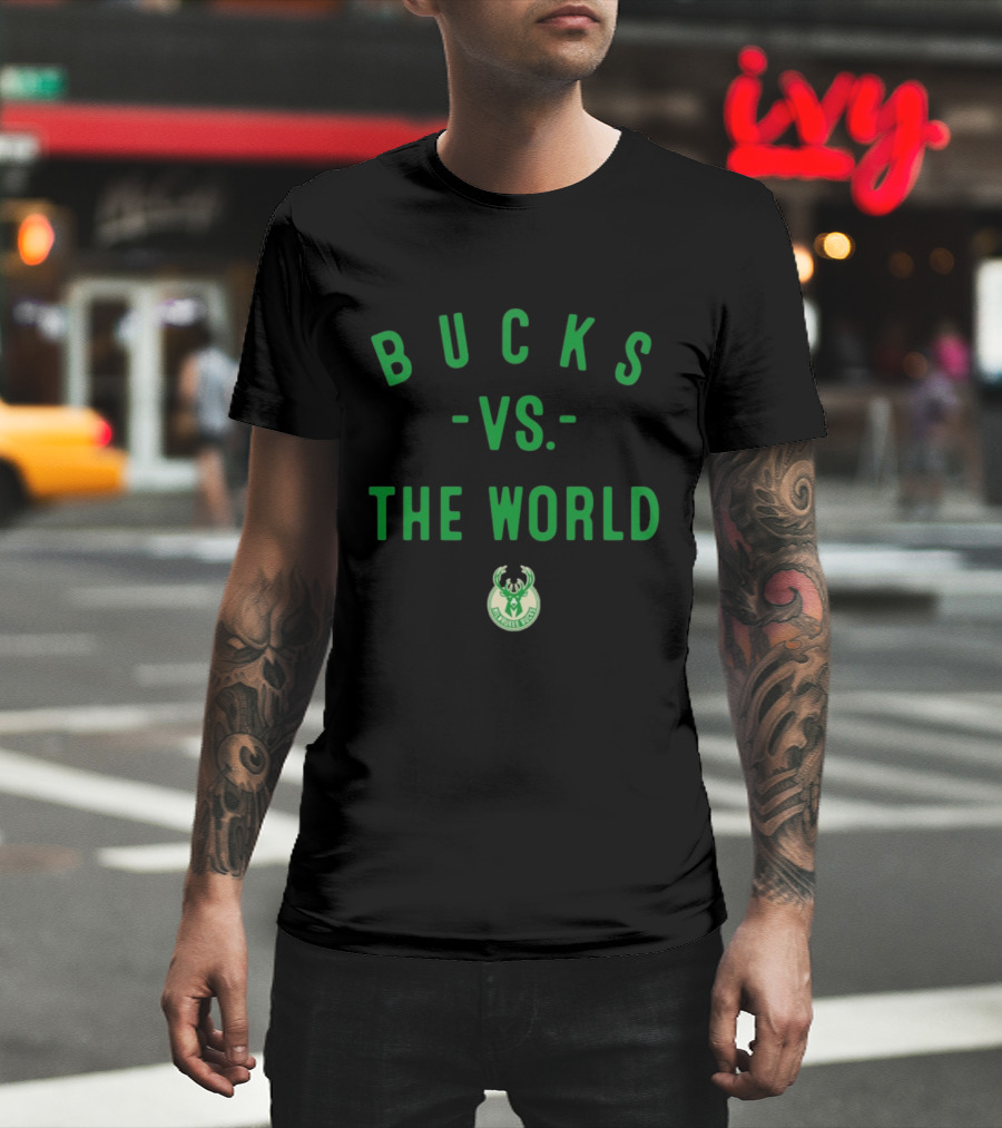 Milwaukee Bucks Vs The World NBA 2026 T-Shirt