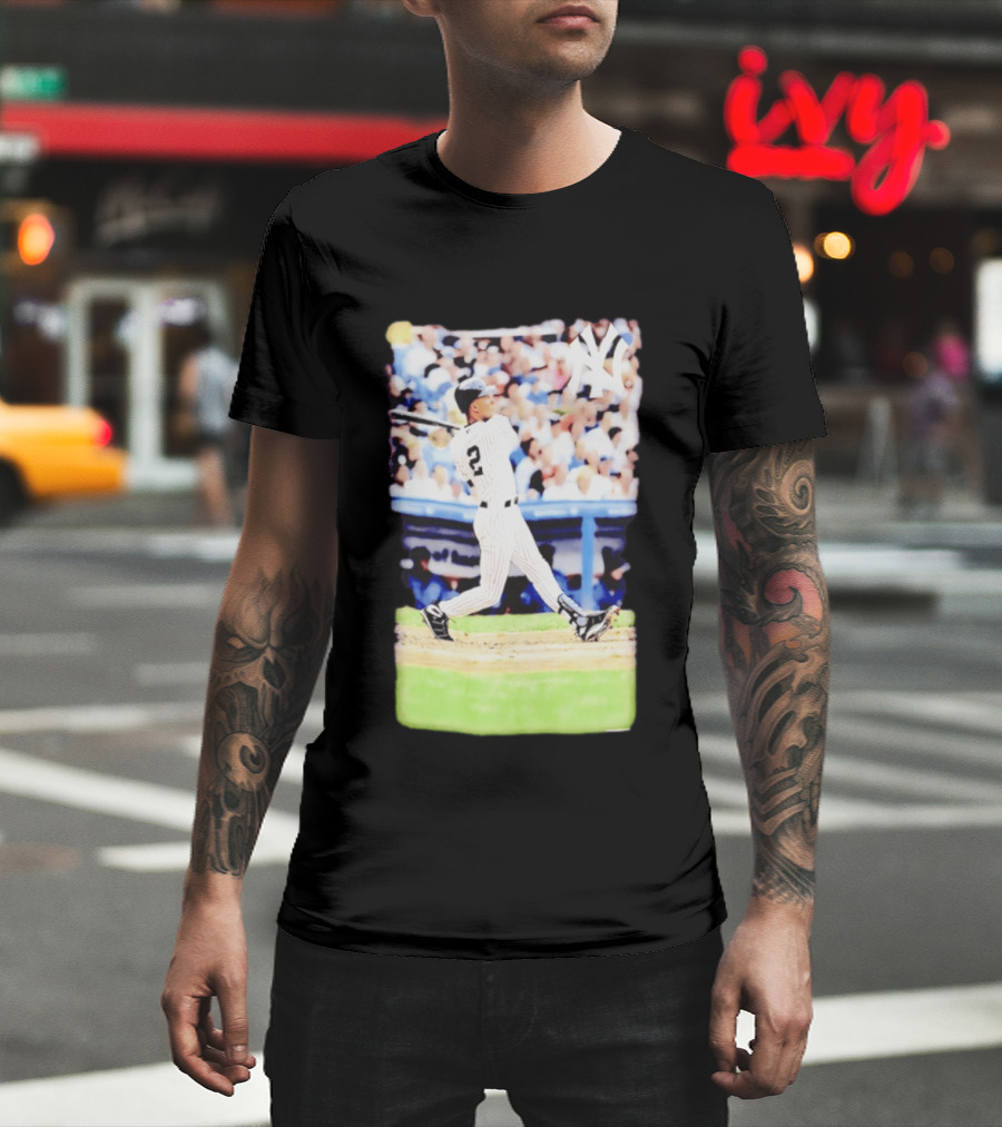 Derek Jeter New York Yankees Legendary Swing Moment T-Shirt