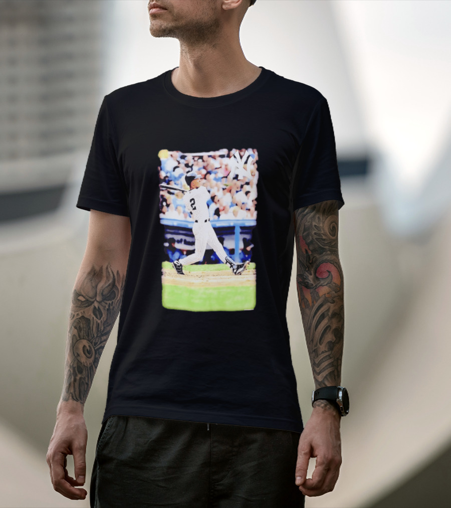 Derek Jeter New York Yankees Legendary Swing Moment T-Shirt