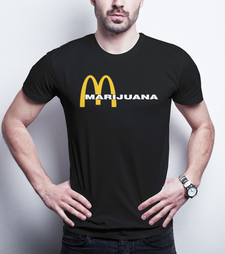 Marijuana Parody McDonald's Golden Arches T-Shirt