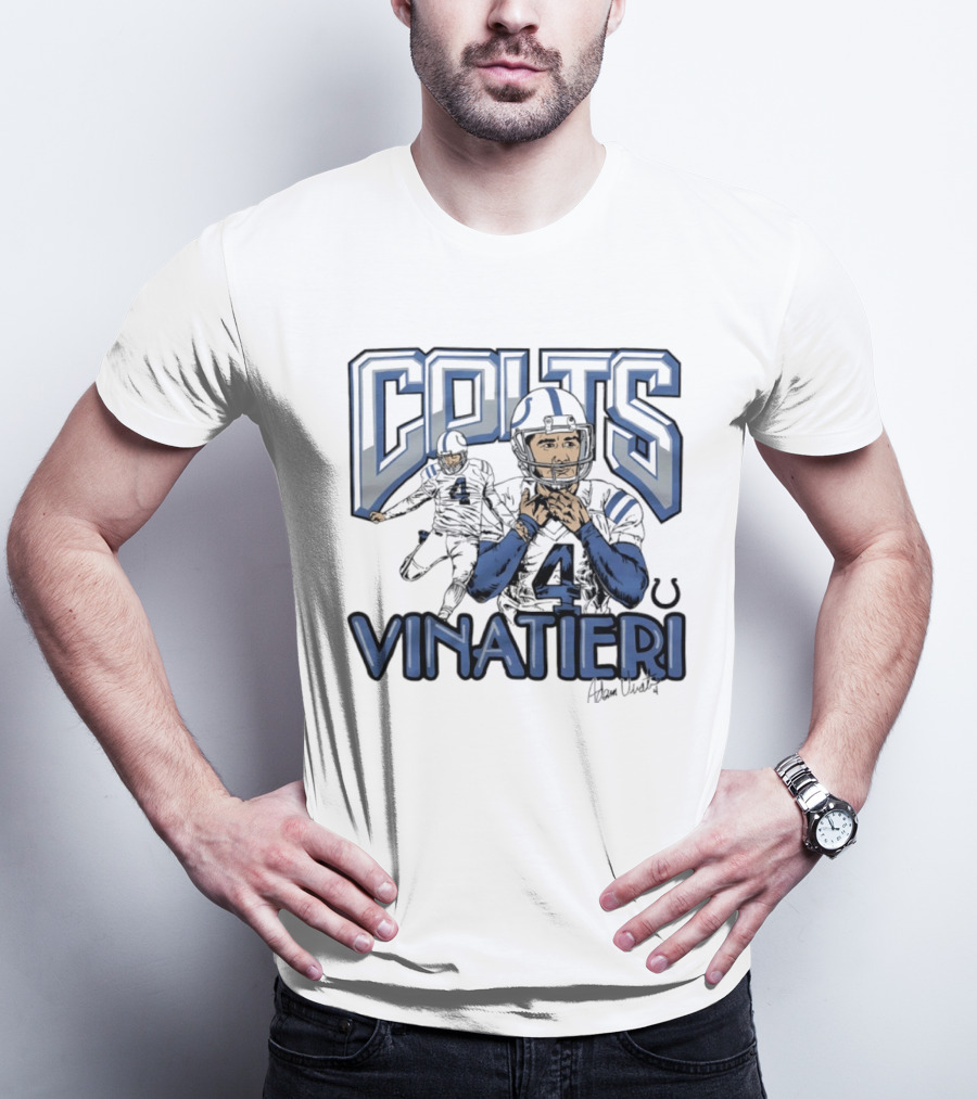 Indianapolis Colts Adam Vinatieri Football Number 4 Fan Gear T-Shirt