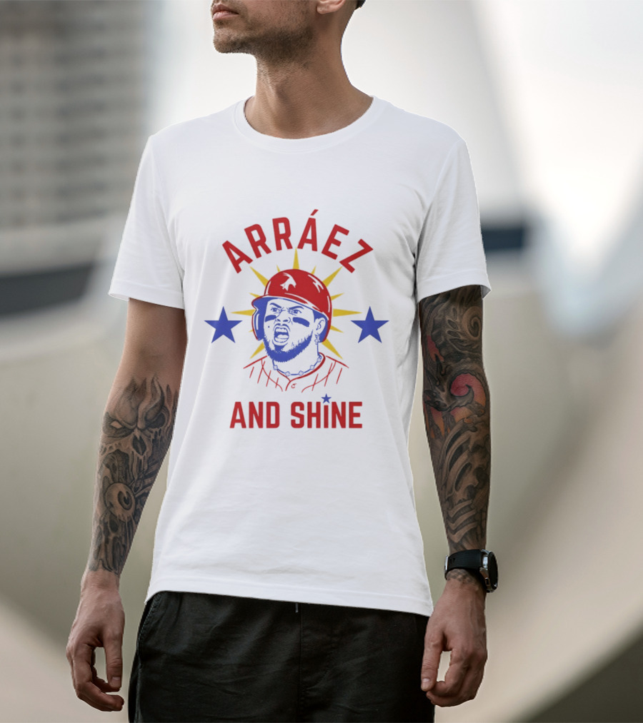 Philadelphia Phillies Arráez And Shine Baseball Starburst Promo T-Shirt