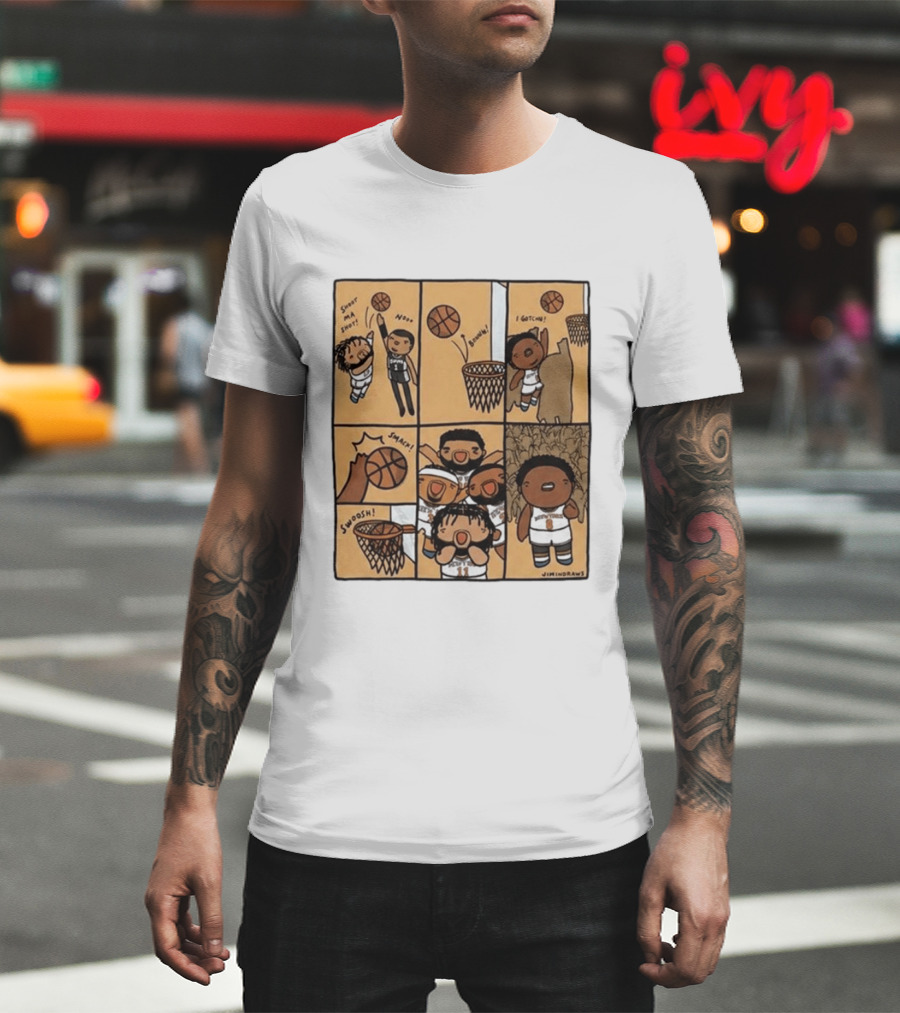 Jimindraws Karl Anthony Towns New York Knicks Comic Style Basketball Fun T-Shirt