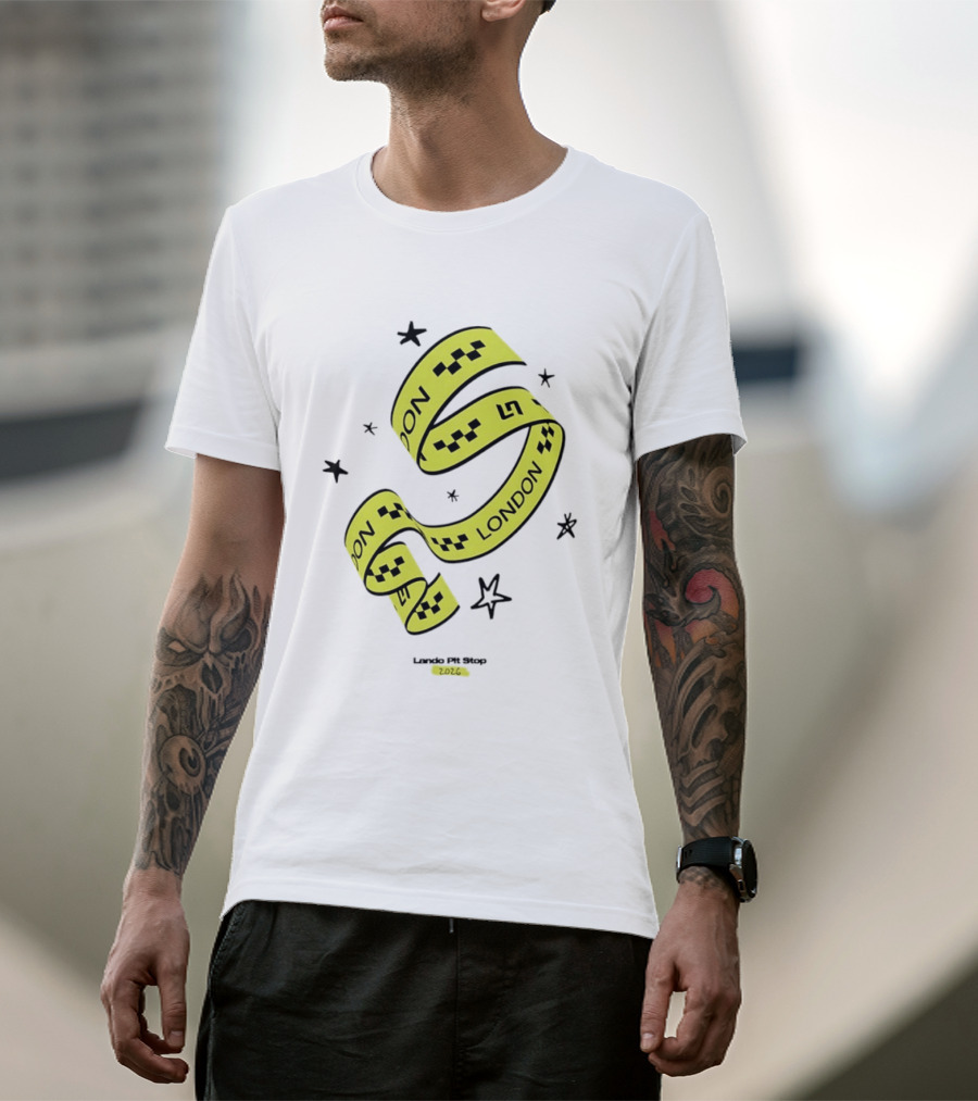 Lando Pit Stop 2026 London Racing Ribbon Stars T-Shirt
