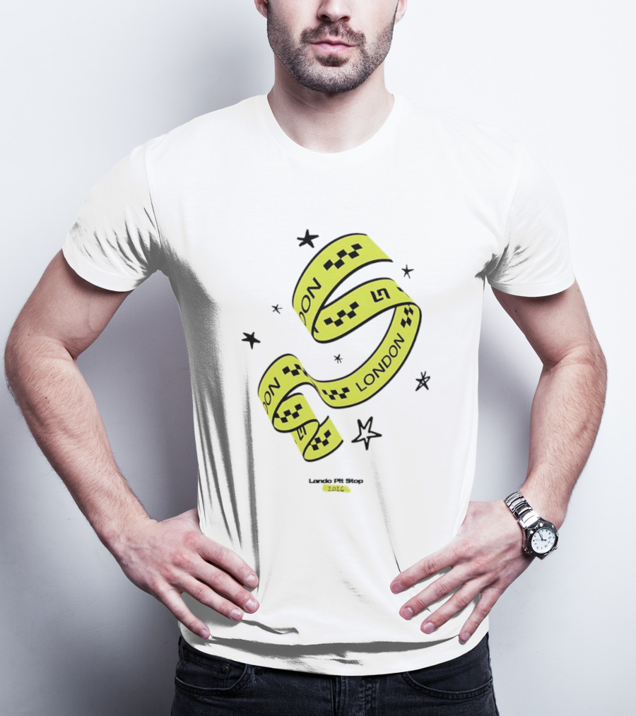 Lando Pit Stop 2026 London Racing Ribbon Stars T-Shirt