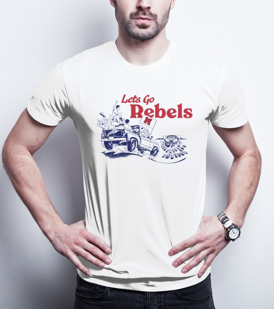 Let's Go Rebels Ole Miss Football Road Trip Adventure T-Shirt