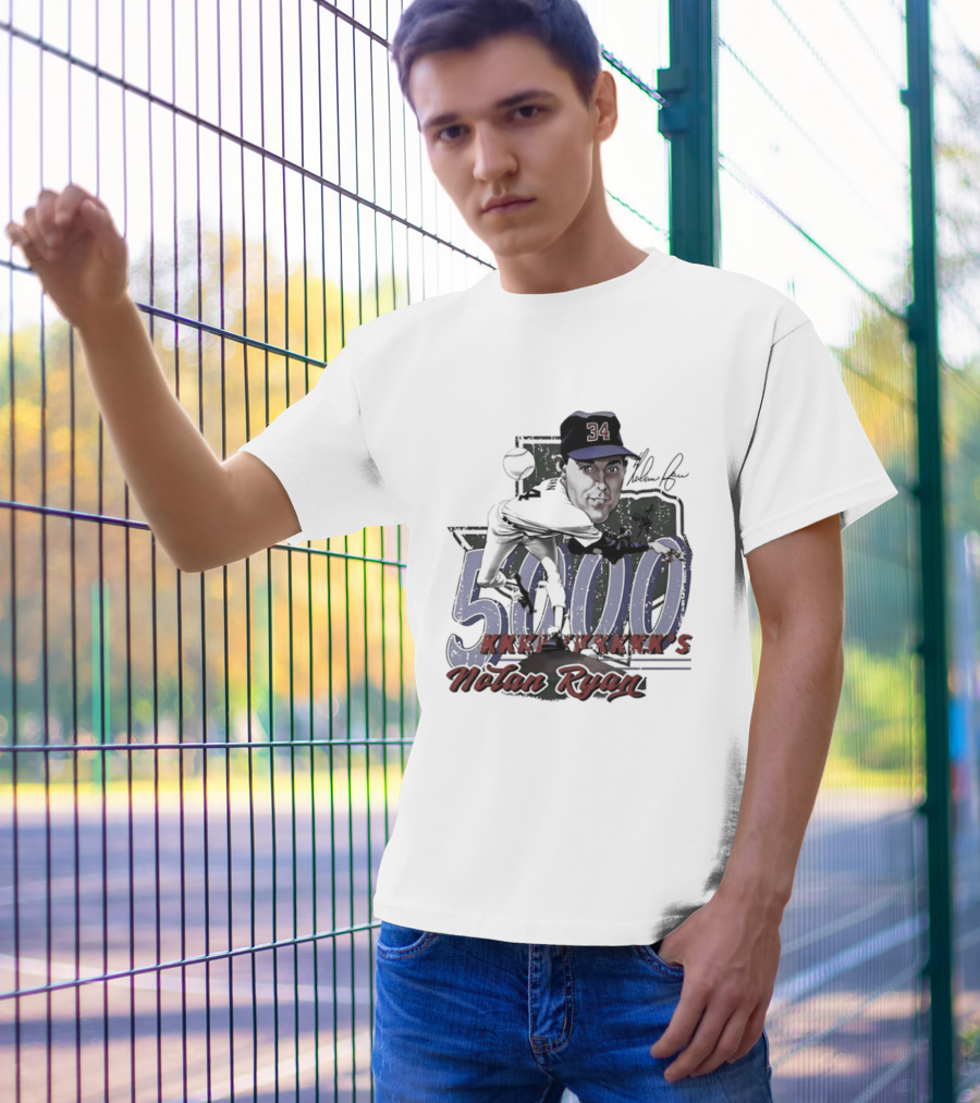Nolan Ryan 5000 Strikeouts Texas Rangers Bruce Stark T-Shirt