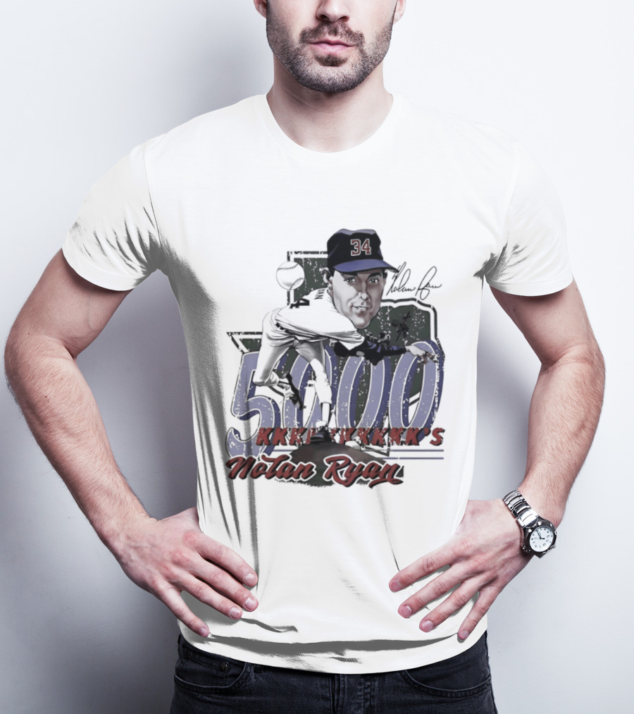 Nolan Ryan 5000 Strikeouts Texas Rangers Bruce Stark T-Shirt