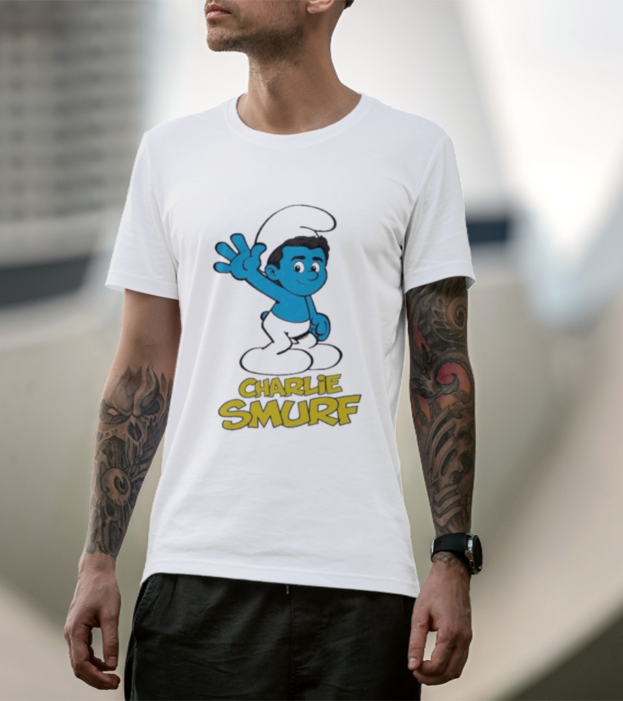 Charlie Smurf Collaboration With Smurfs And Charlie Kirk T-Shirt