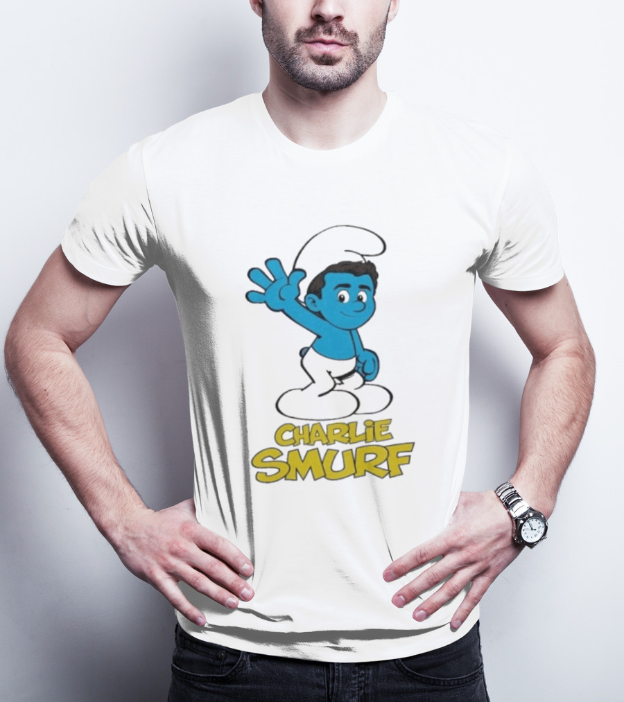 Charlie Smurf Collaboration With Smurfs And Charlie Kirk T-Shirt