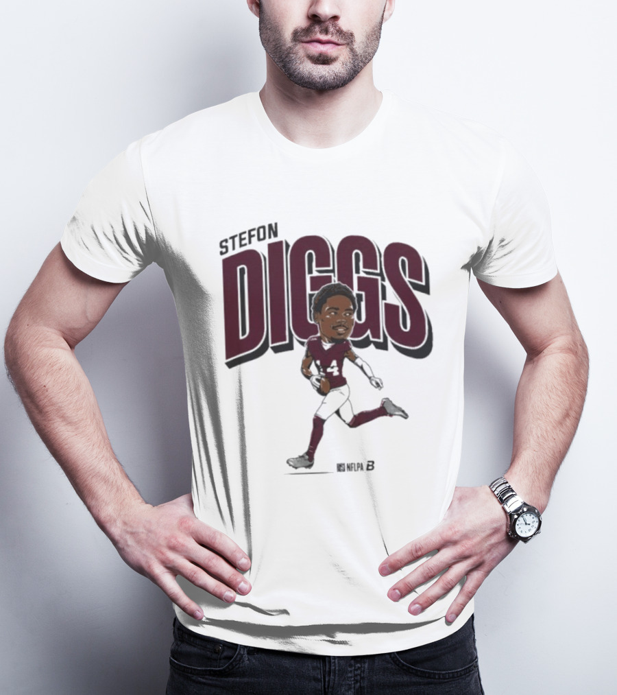 Stefon Diggs Caricature Football Art By Duna B T-Shirt