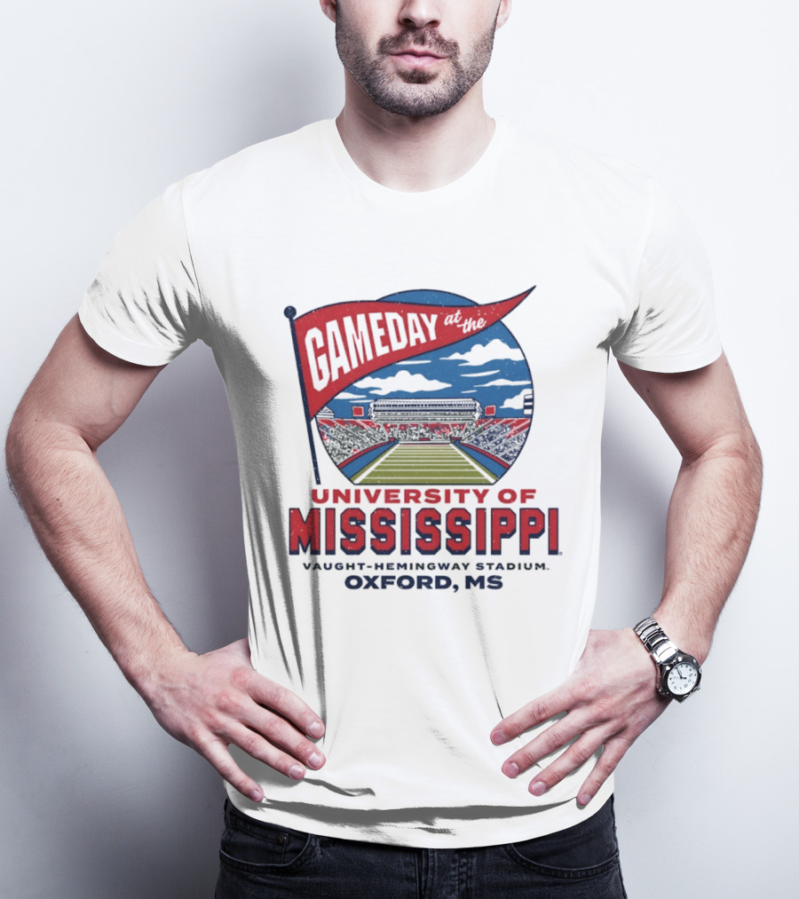 University Of Mississippi Gameday Vaught Hemingway Stadium Oxford MS T-Shirt