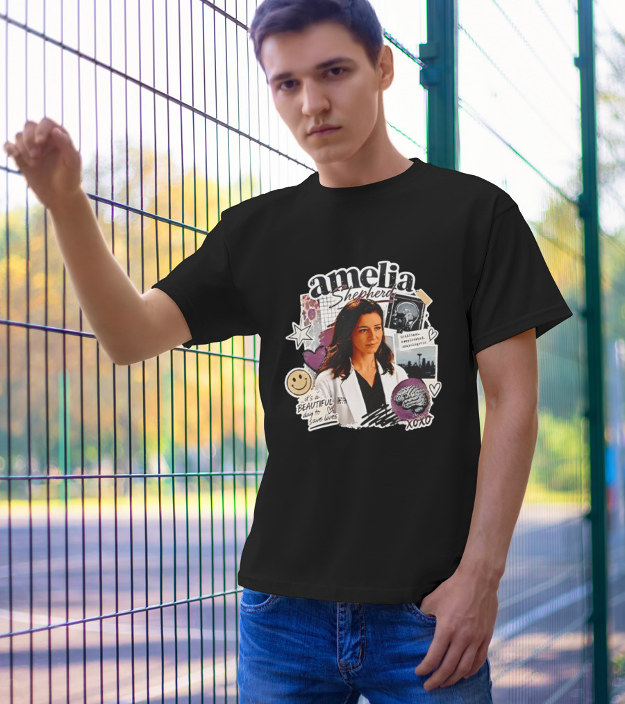 Amelia Shepherd Brilliant Complicated Unapologetic Beautiful Day To Save Lives Seattle Doctor T-Shirt