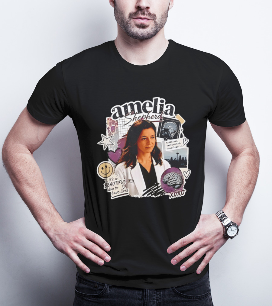 Amelia Shepherd Brilliant Complicated Unapologetic Beautiful Day To Save Lives Seattle Doctor T-Shirt