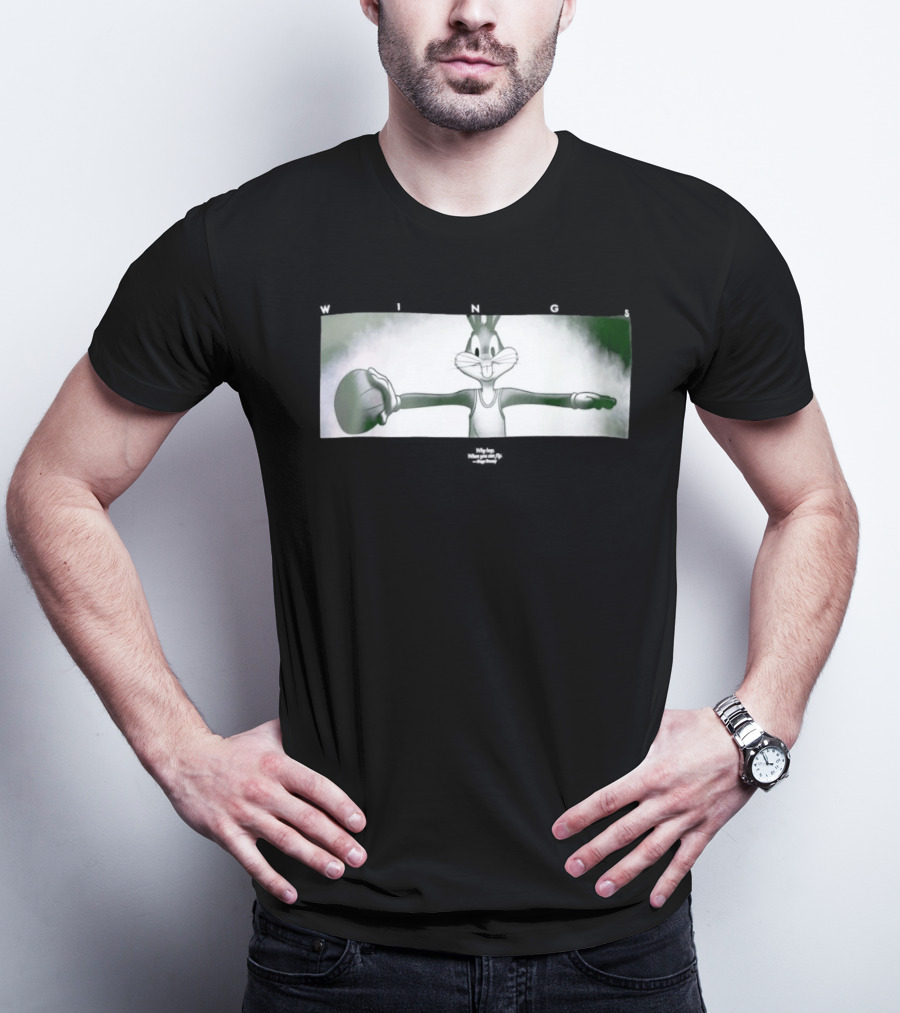 Bugs Bunny Michael Jordan Space Jam Wings Why Hop When You Can Fly T-Shirt