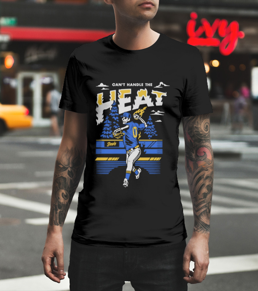 Can't Handle The Heat Baseball Skeleton Seattle Mariners T-Shirt