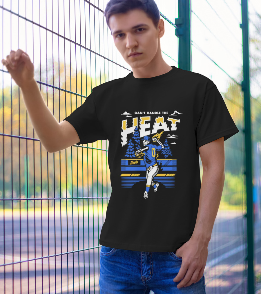 Can't Handle The Heat Baseball Skeleton Seattle Mariners T-Shirt
