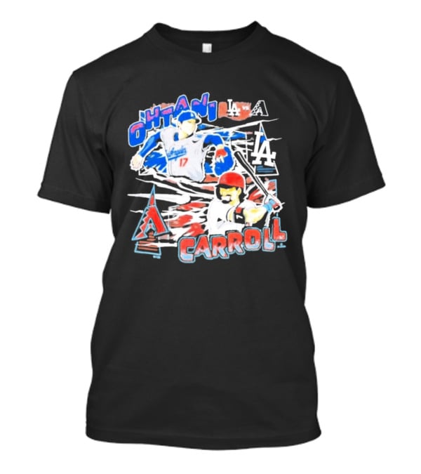 Ohtani Carroll Dodgers Angels Baseball T-Shirt