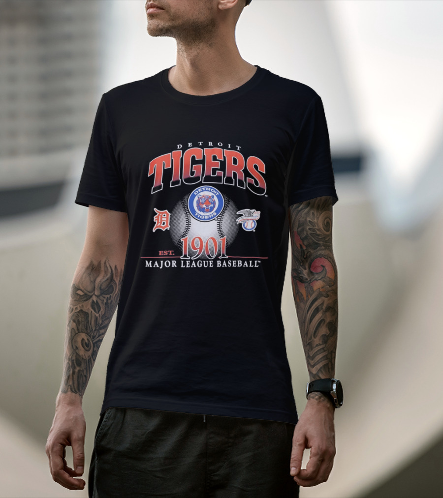 Detroit Tigers Est 1901 MLB Baseball T-Shirt
