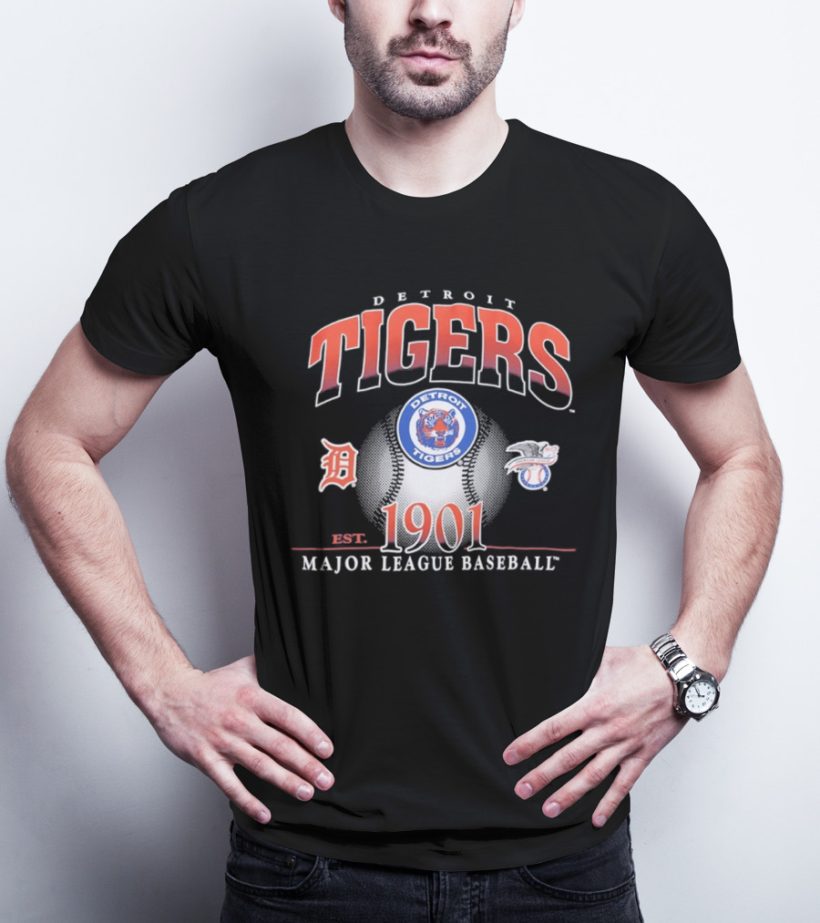 Detroit Tigers Est 1901 MLB Baseball T-Shirt