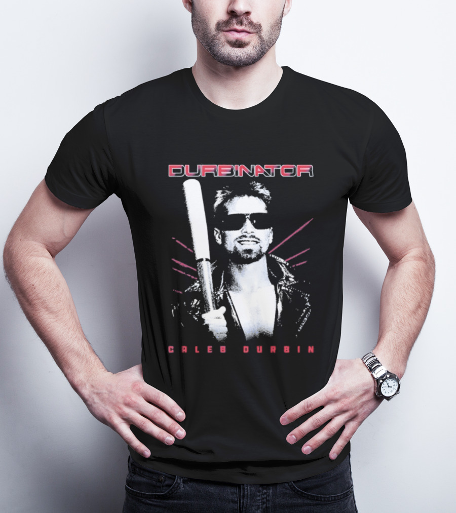 Durbinator Caleb Durbin Boston Red Sox Baseball Player With Bat T-Shirt