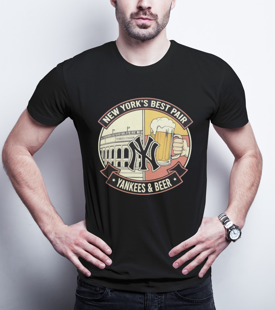 New York's Best Pair Yankees Stadium And Beer Yankees And Beer T-Shirt