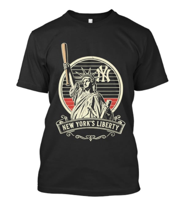 New York Yankees MLB Lady Liberty Bat T-Shirt