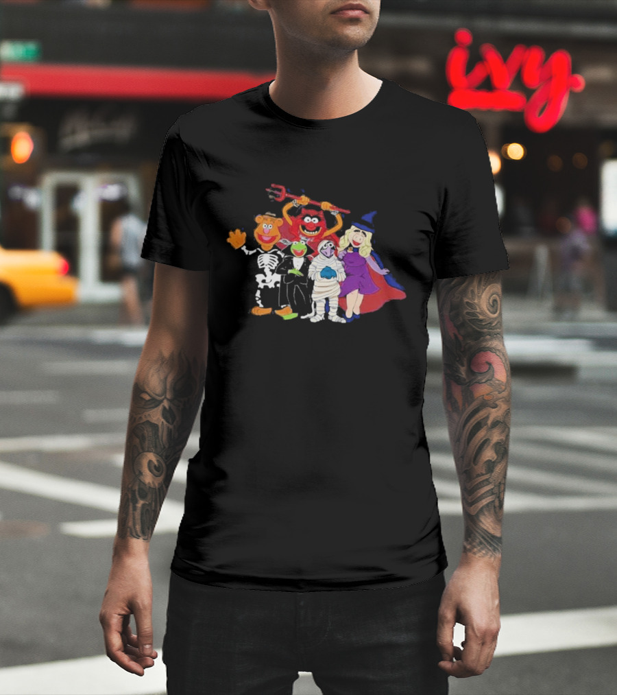 The Muppets Halloween Group Costumes Featuring Classic Characters T-Shirt
